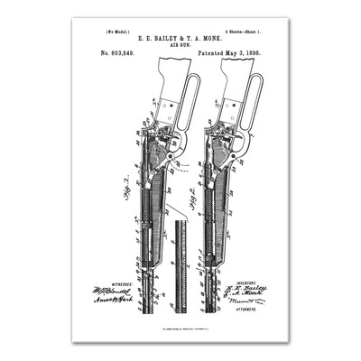 Creative Products Vintage Rifle Duo Patent 20 x 30 Canvas Wall Art | eBay