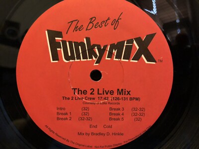 The Best Of Funky Mix 12” The 2 Live Crew - The 2 Live Mix * VG++ Salt ...