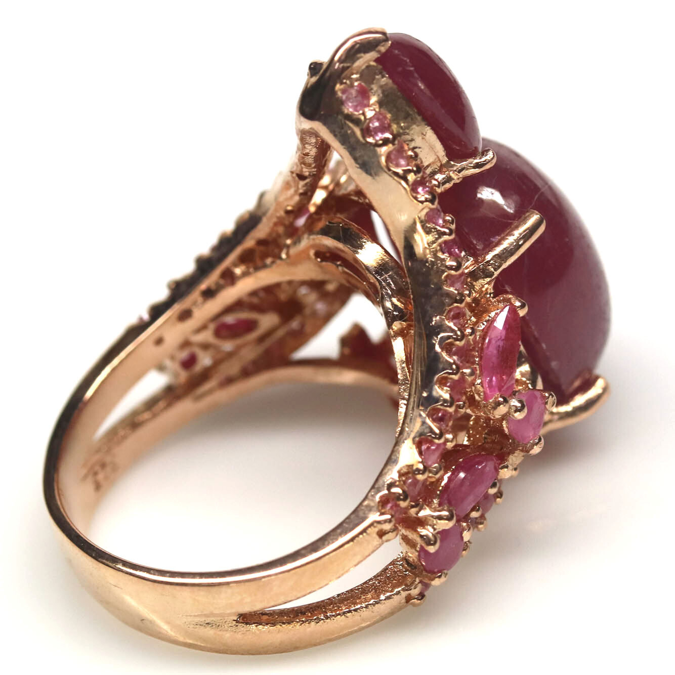 Heated Red Ruby & Pink Sapphire Women Ring 925 Silver Size 7.25 | eBay
