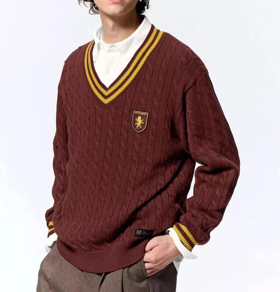 Harry Potter x GU collaboration V Neck Sweater 4 Colors NEW Japan 2024 ...