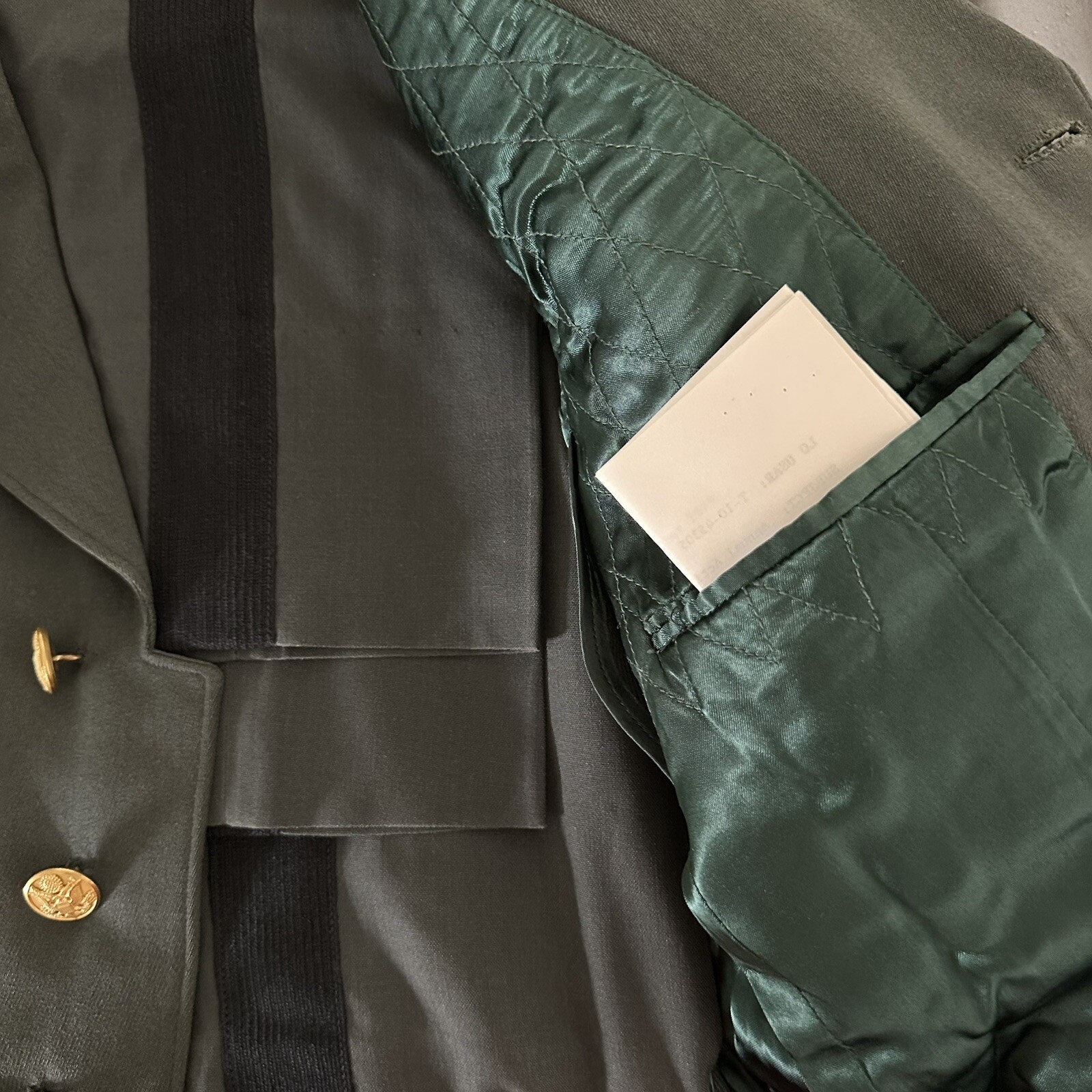 WW2 US Army Green Service Dress Officer 1LT Uniform. Active Duty ...