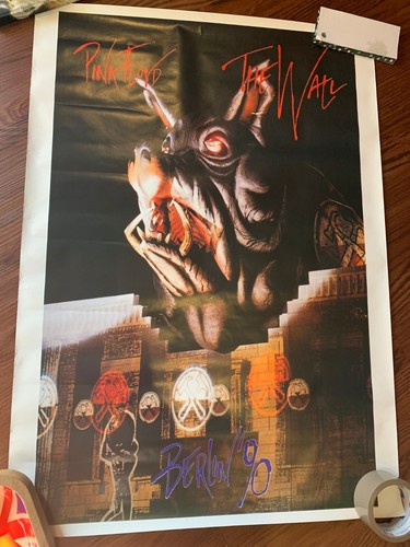 Old 1990 Pink Floyd The Wall Live in Berlin 90 Poster Roger Waters VG ...