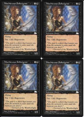 MTG: MISCHIEVOUS POLTERGEIST Weatherlight UNCOMMON; played, Excellent ...