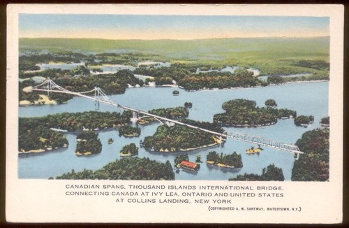 B075 Bridge Postcard, Thousand Islands International Bridge | eBay