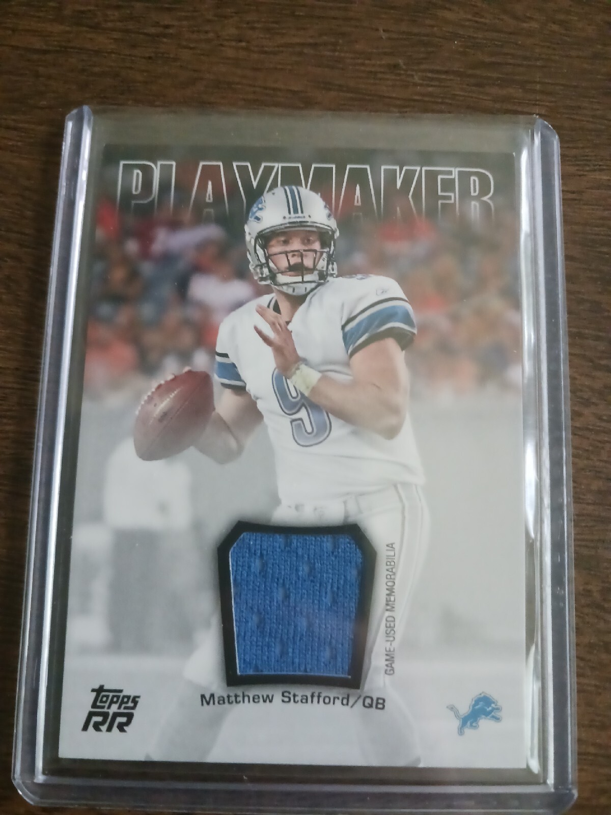 Topps 2011 Matthew Stafford Rising Rookies PLAYMAKER Relic Card W/ Free ...