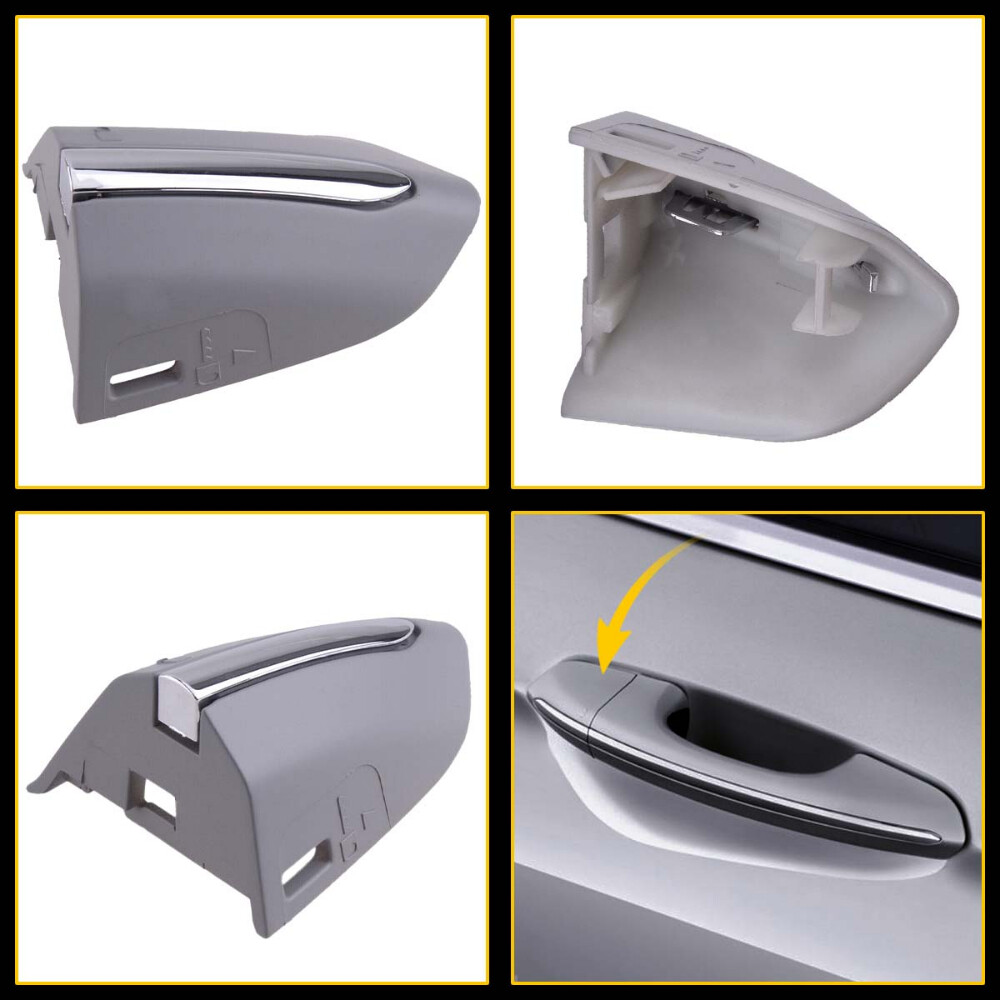 DOOR HANDLE KEY LOCK COVER BEZEL FITS FORD EDGE 2015 2016 2017 2018 ...