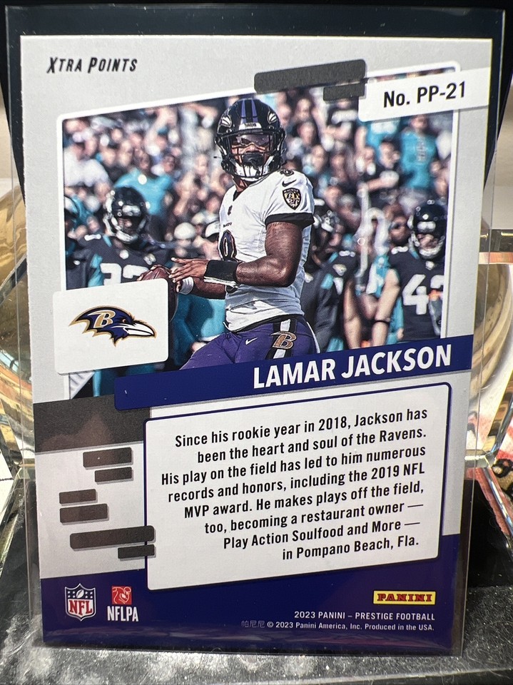 LAMAR JACKSON 2023 Panini Prestige PRESTIGIOUS PROS #PP-21 Baltimore ...