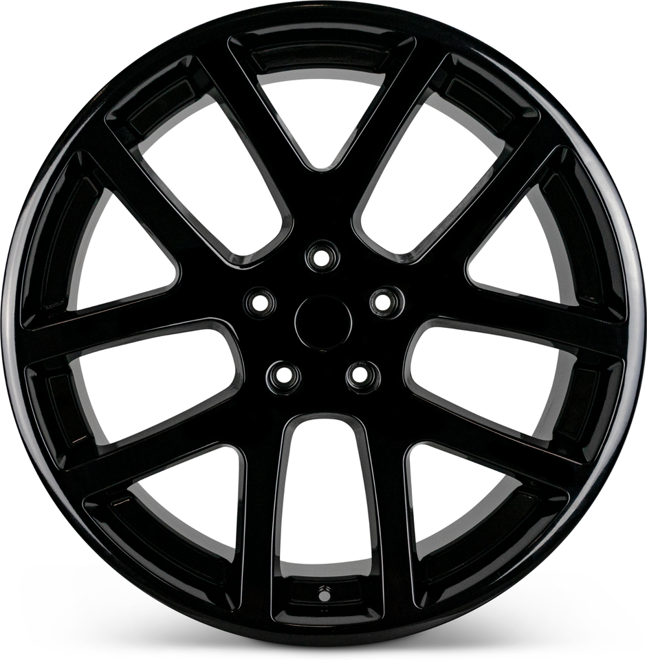 (4)22" Rims Gloss Black SRT10 OE Style Wheels 5x139.7 Fit Dodge RAM ...