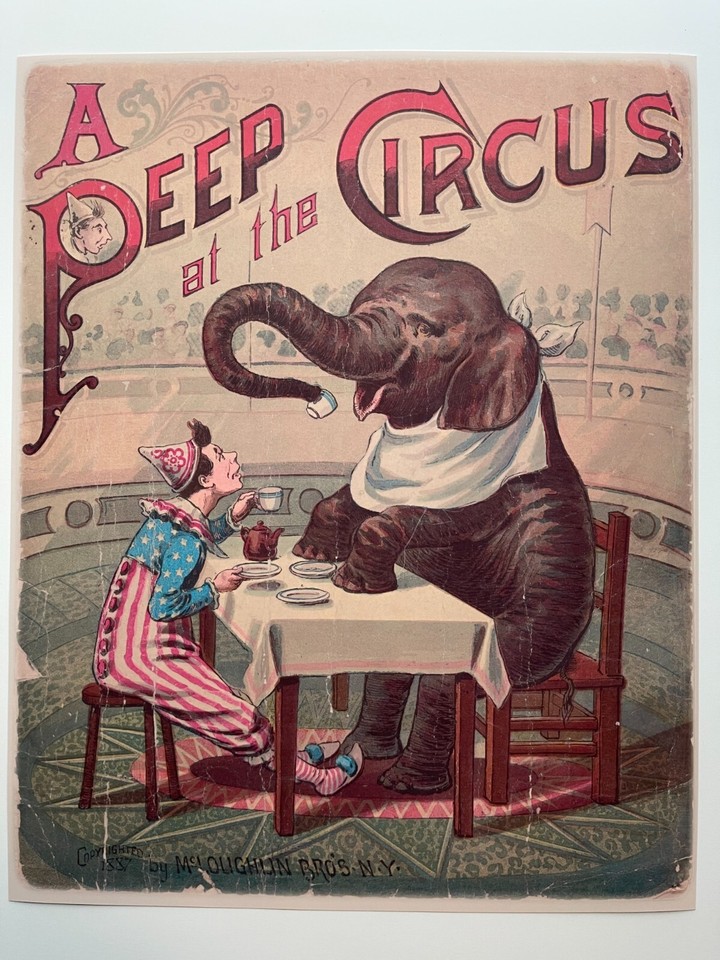 Circus Poster Peep Circus Carnival Art Freak Show Poster Vintage Style ...