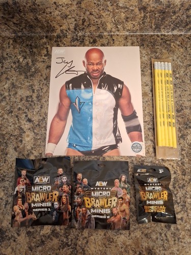 JAY LETHAL Signed 8x10 Autograph, Micro Brawlers AEW All Elite Crate ...
