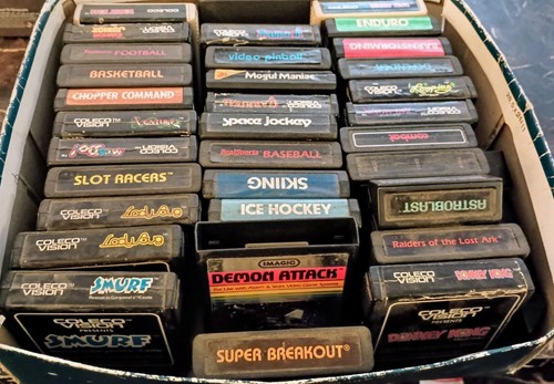 Lot Of 30+ Rare Atari 2600 Games And Assorted Colecovision Games ...