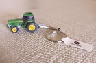 New John Deere Diecast Tractor Key Chain 1 1/2" UPC036881154631 | eBay