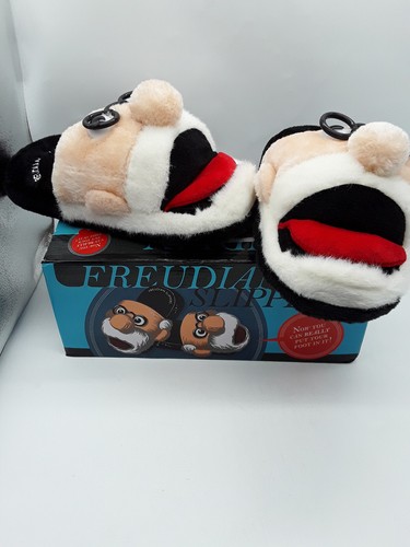 Freudian Sigmund Freud Fuzzy Plush Slippers Shoes Medium W 10-11.5 M 8. ...