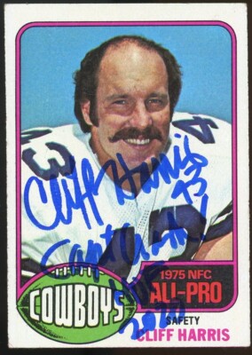 Cliff Harris Signed 1976 Topps #260 Dallas Cowboys Autographed Card HOF ...