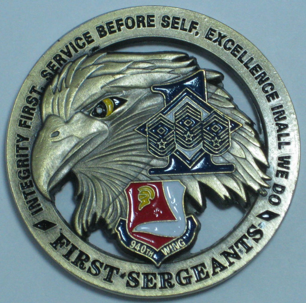 US AIR FORCE 940TH WING FIRST SERGEANTS COIN | eBay