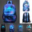 Galaxy Thunder School Backpack Book Bag Kids Teenager Night Luminous ...