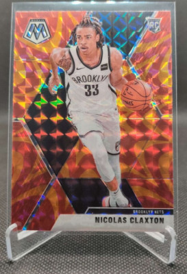 2019-20 Panini Mosaic #236 Orange Reactive Nicolas Claxton Rookie RC ...