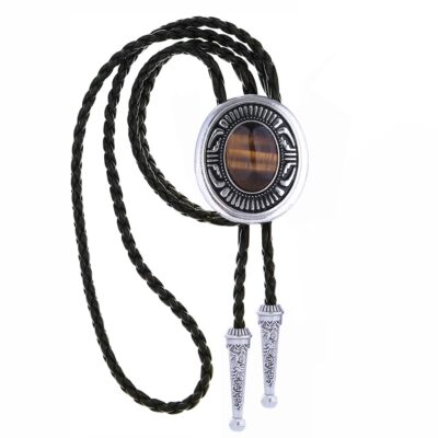 Bolo Tie Tigers Eye Handmade Vintage Adjustable Bolo Ties Unisex ...