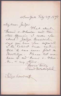 SAMUEL D. BLATCHFORD - AUTOGRAPH LETTER SIGNED 02/27/1871 | eBay