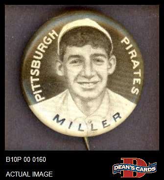 1910 Sweet Caporal Pins Dots Miller Pirates 6 - EX/MT B10P 00 0160 | eBay