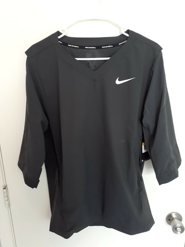 NWT Nike Baseball Gray 3/4 Sleeve Pullover Wind Windshirt Hot Jacket ...