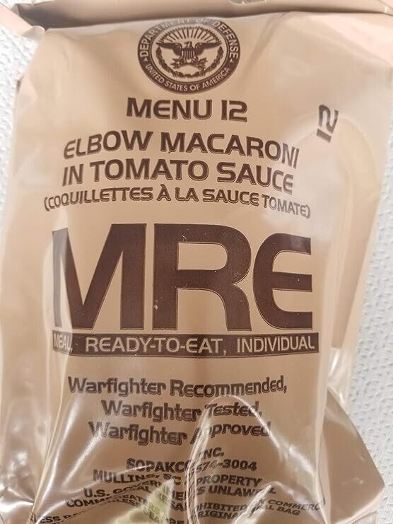 MRE U.S. Military Ready to Eat Choose your own meal menus 1-12 Test ...