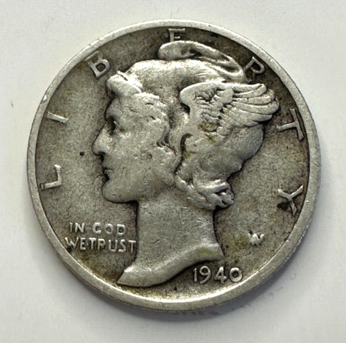 1940 (S) USA Mercury Dime 10 Cents 90% Silver Coin, VF Very Fine | eBay