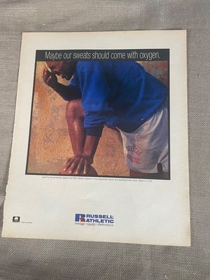 Russell Athletic 1992 magazine advertisement ad Maybe our sweats should ...