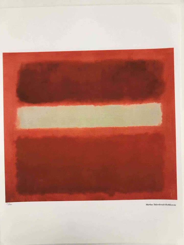 Mark Rothko Lithography off set cm 50x65 signing on slab with ...