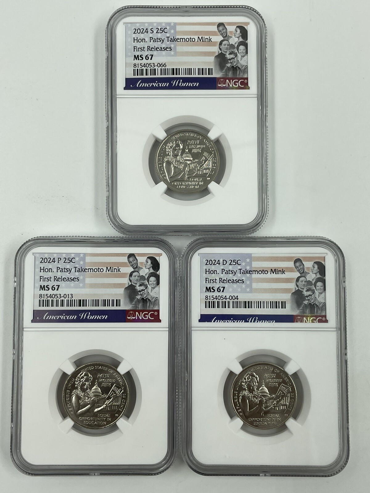 FIRST RELEASES! 2024 PDS PATSY TAKEMOTO AMERICAN WOMEN P D S AWQ NGC MS ...