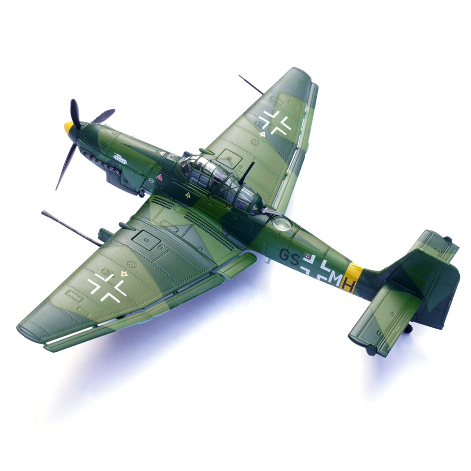 6.4” 1/72 WWII German Stuka Junkers Ju-87G1 Dive Bomber Finished Alloy ...