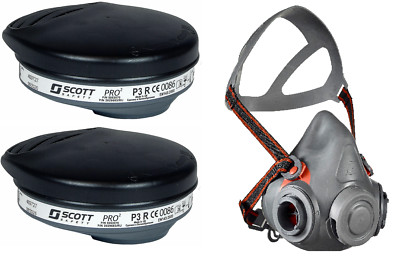 Scott Safety AVIVA2 Half Mask SMALL A2P3 /P3 Filters Respirator Gas ...