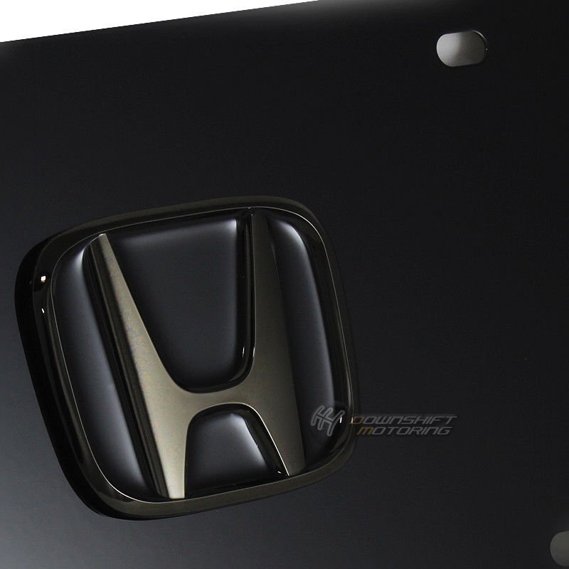 Black HONDA S2000 3D Front + Back Stainless Steel License Plate Frame w ...