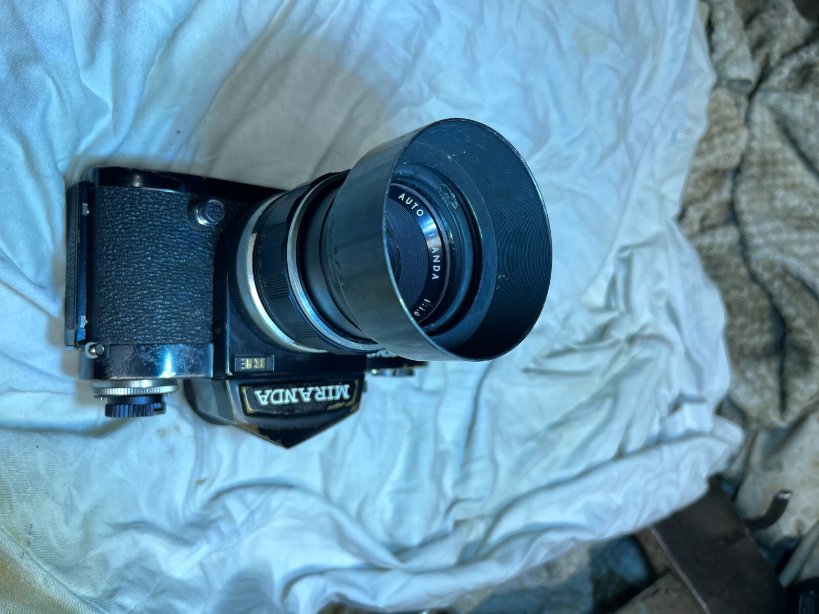 VINTAGE MIRANDA RE 35mm CAMERA JAPAN AUTO 1:1.8 F=50 LOOKS GC IN & OUT ...