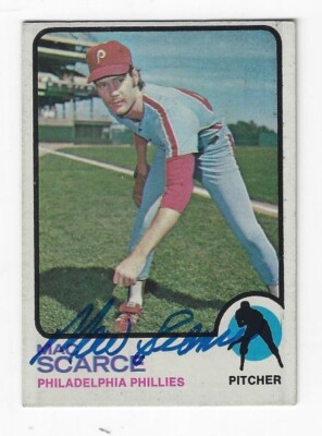 Autographed 1973 Topps MAC SCARCE Philadelphia Phillies Card# 6 w/COA ...