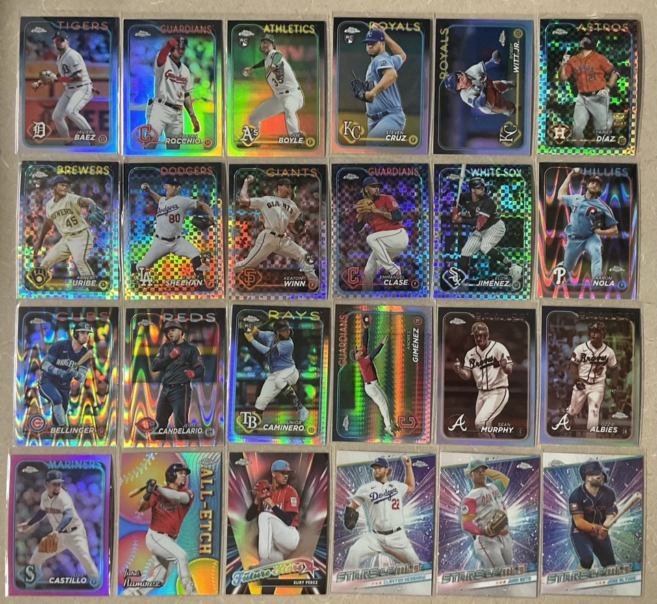 Baseball Card Insert Lot (X142) Refractor, Parallel, Serial Numbered ...