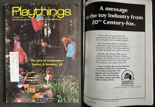 Vintage PLAYTHINGS Toy Magazine October 1977 - Kenner STAR WARS Ad ...