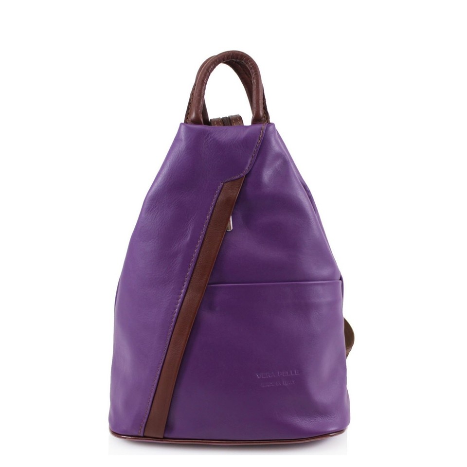 Women Soft Italian Vera Pelle Leather Rucksack Ladies Gym School ...
