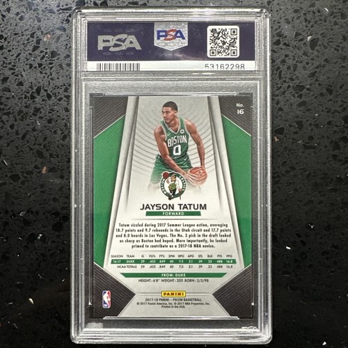 2017-18 Panini Prizm - #16 Jayson Tatum (RC) PSA 9 | eBay