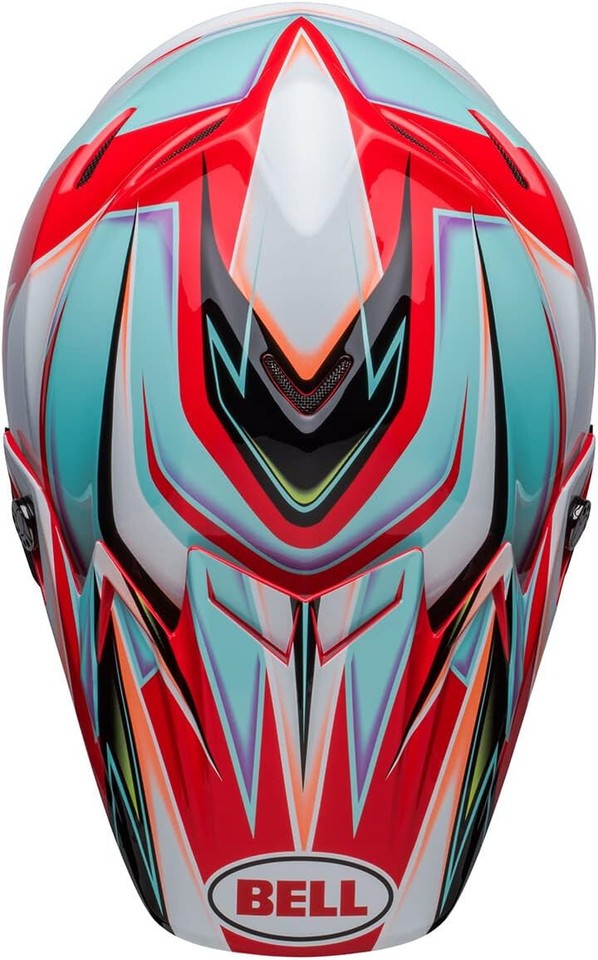 NEW Bell Moto-9S Flex TAGGER Dirt Bike Motocross Helmet White/Aqua Size ...