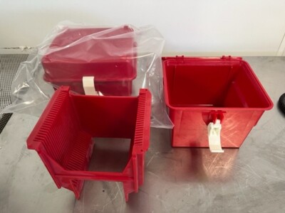 ENTEGRIS 150 mm (6 inch) Wafer Cassette / BOX, PA182-60MB, RED ...