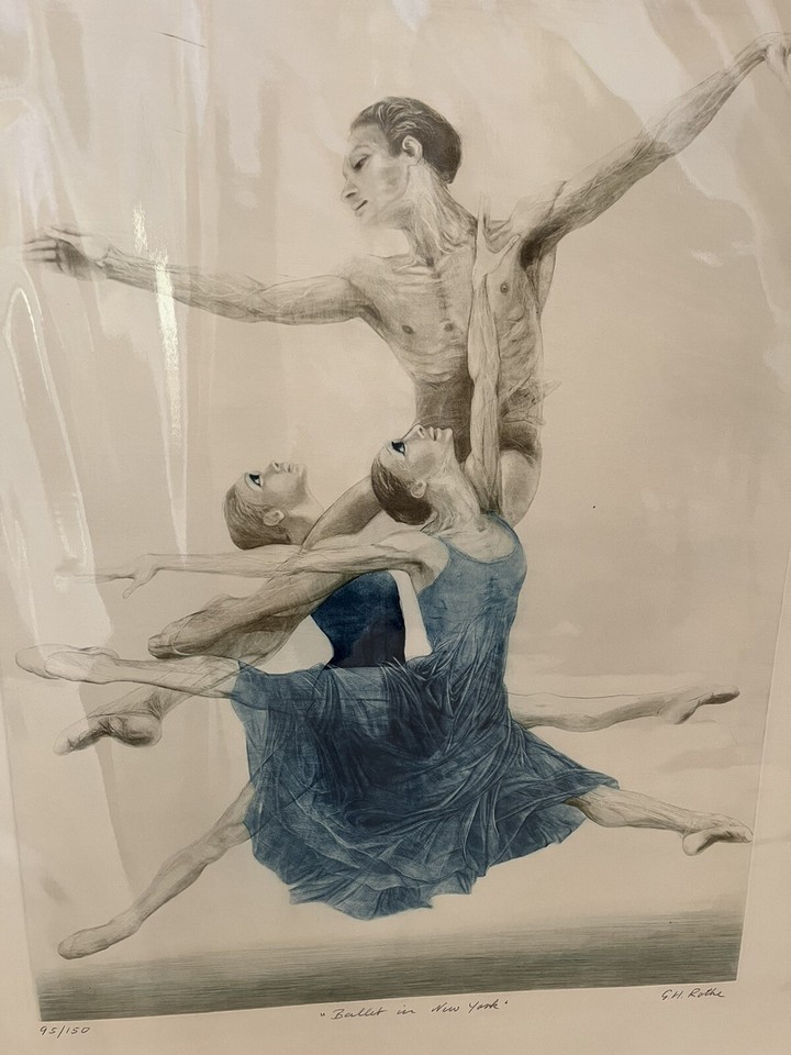 G H Rothe mezzotint Ballet In New York Signed And Numbered In pencil 95 ...