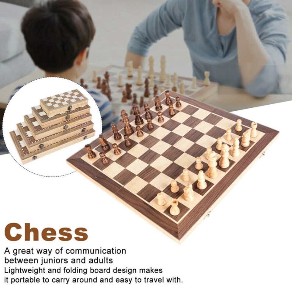 Chess Set Chess Board Game Kids Folding Chess Board 15 in Family Game ...