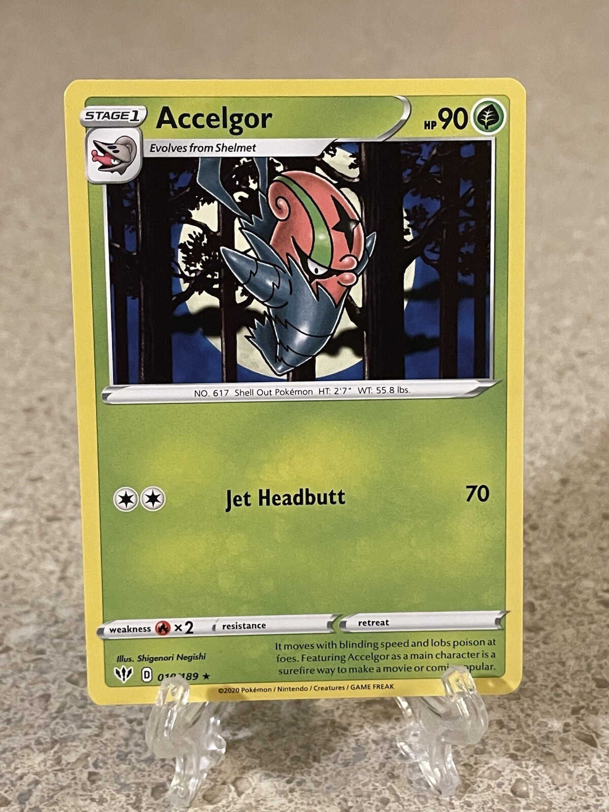 Pokemon TCG Darkness Ablaze Accelgor 010/189 Rare | eBay