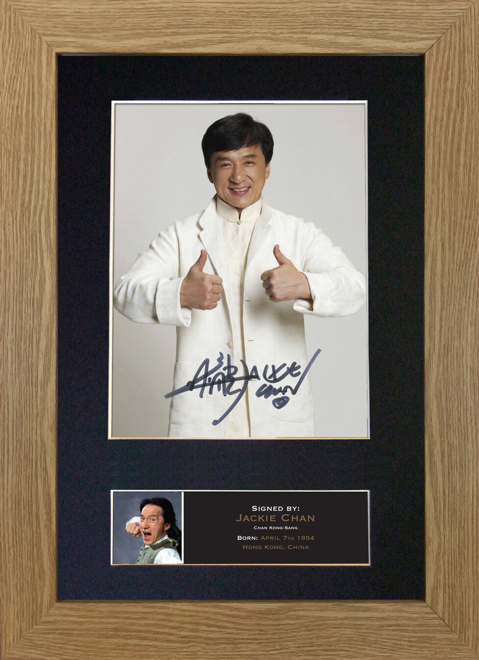 JACKIE CHAN Signed Mounted Reproduction Autograph Photo Prints A4 495 ...