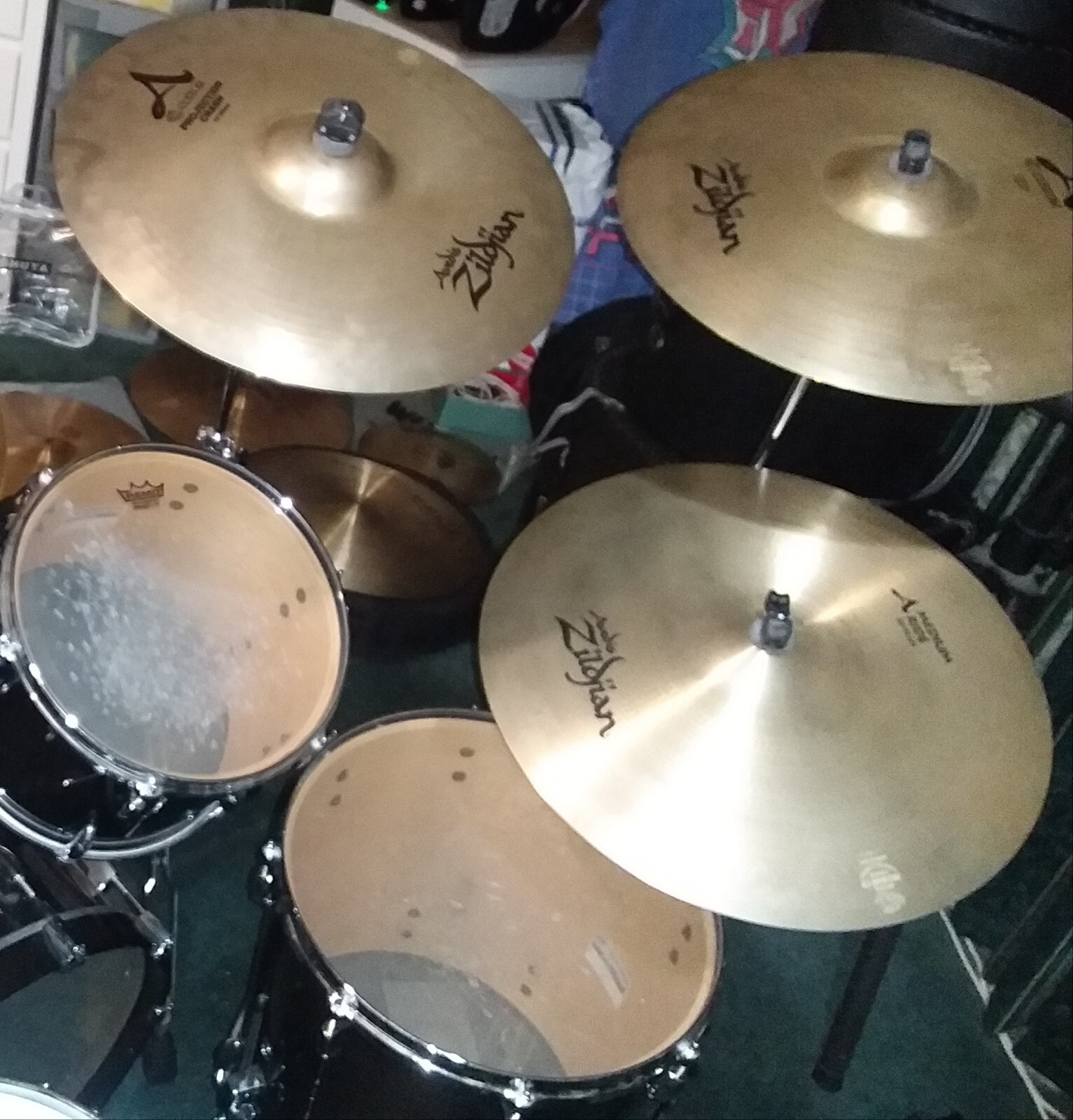 Pearl Masters Drum Kit 5pce Maple Shell HeavyDuty Cymbal Stands ...