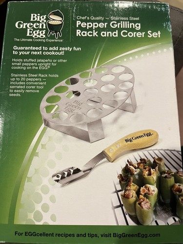 Big Green Egg Chef's Quality-Stainless Steel Pepper Grilling Rack and ...