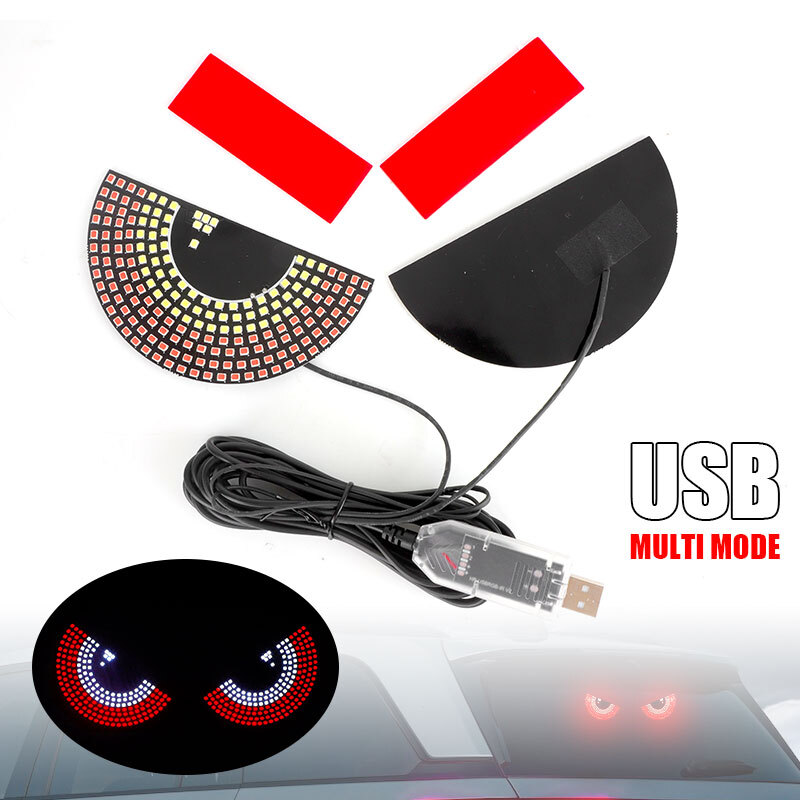 2X Dynamic Eye Lamp Devil Eyes for Car Windows, Led Eyes for Truck ...
