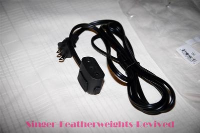 NEW SINGER SEWING MACHINE SINGLE LEAD POWER CORD-15-91, 301, 301A, 401 ...