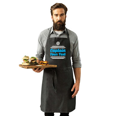 Captain Your Text Personalised - Novelty Gift Funny Cooking Aprons ...